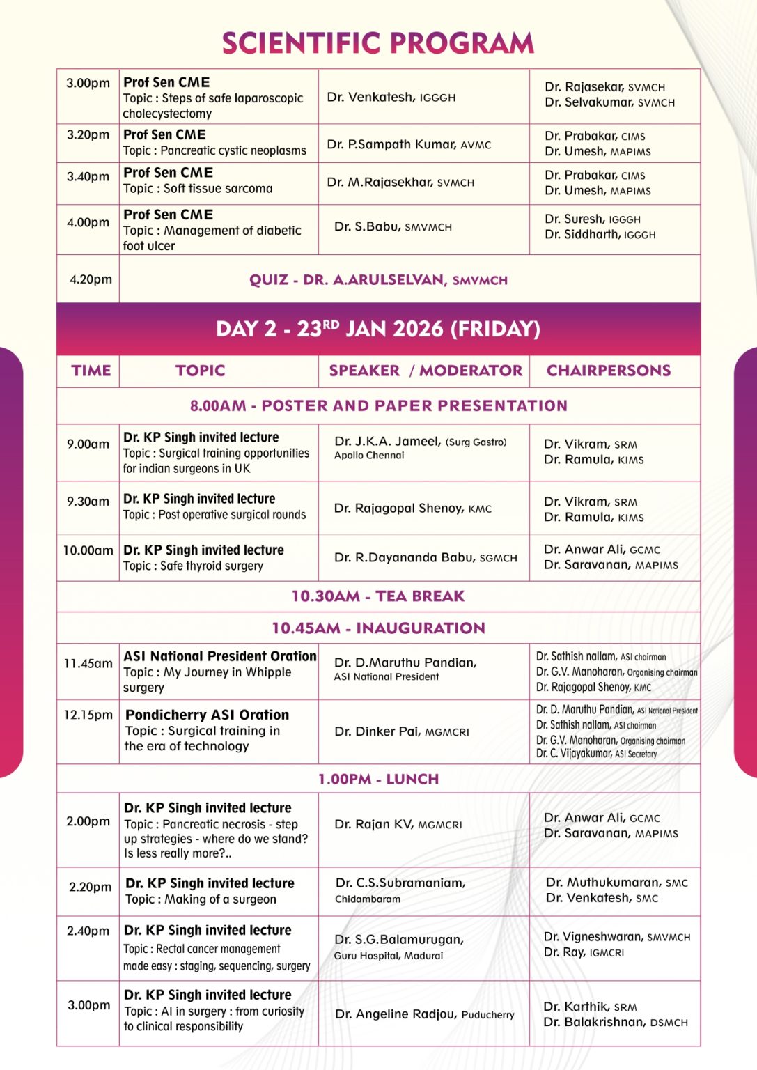 Scientific Program - PONSICON 2026